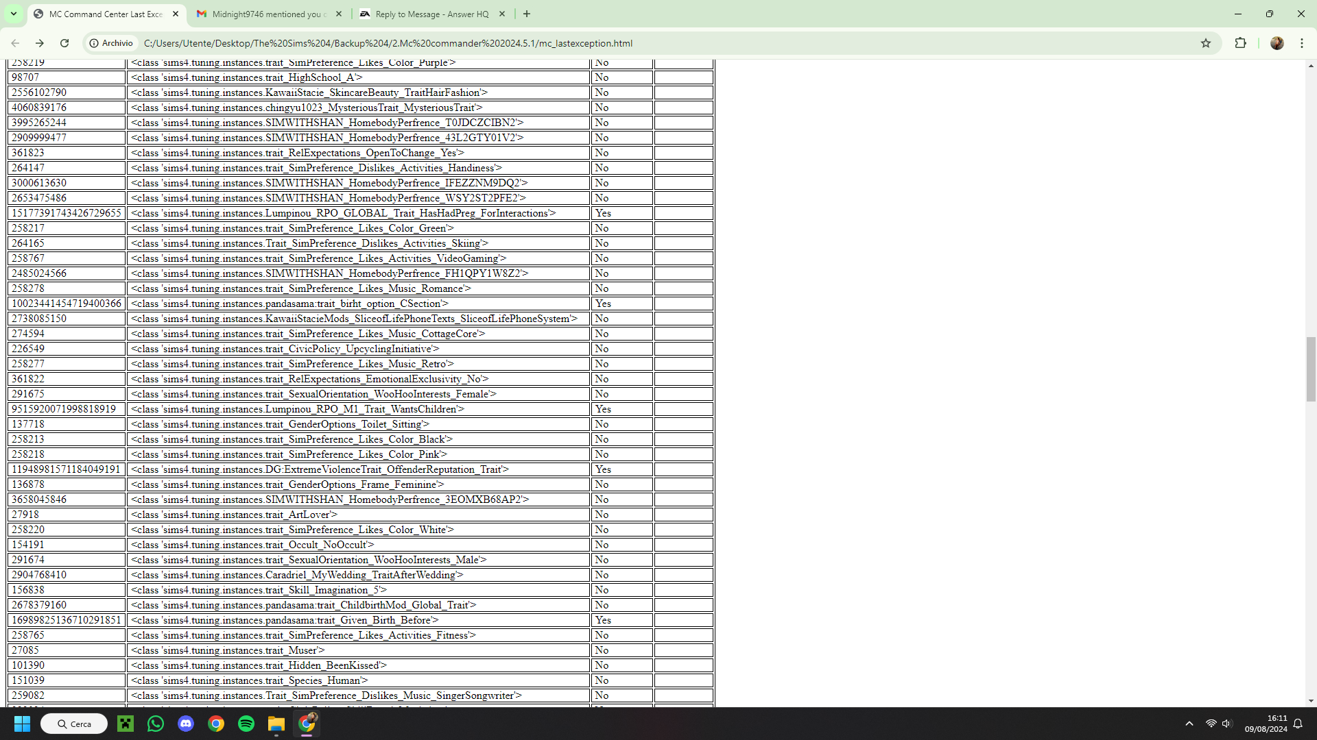 Re: BUG: Better Exceptions UI Exception Report can't find broken mod | EA Forums - 9353467